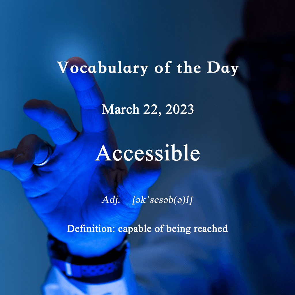 Accessible - Vocabulary of the Day - 字母排列